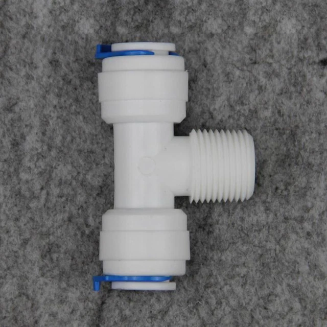 PLASTIC TEE PIPE Male Thread Fitting RO Feed Water Purifier Connector ...