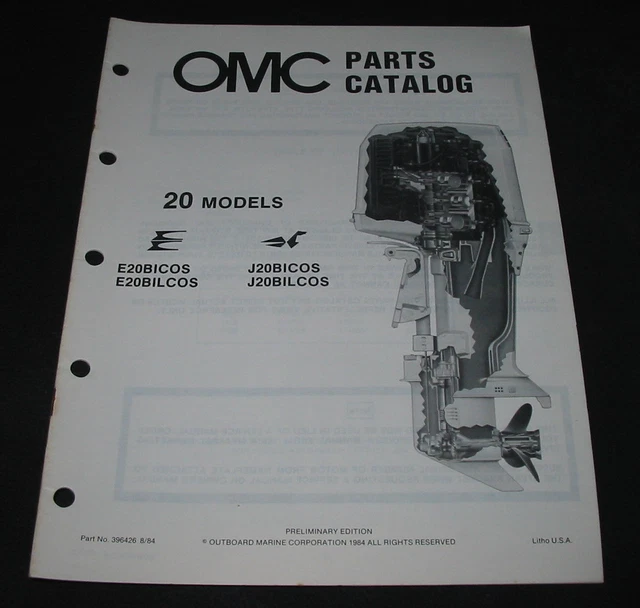 PARTS CATALOG OMC 20 Models E20BICOS E20BILCOS J20BICOS J20BILCOS Stand ...