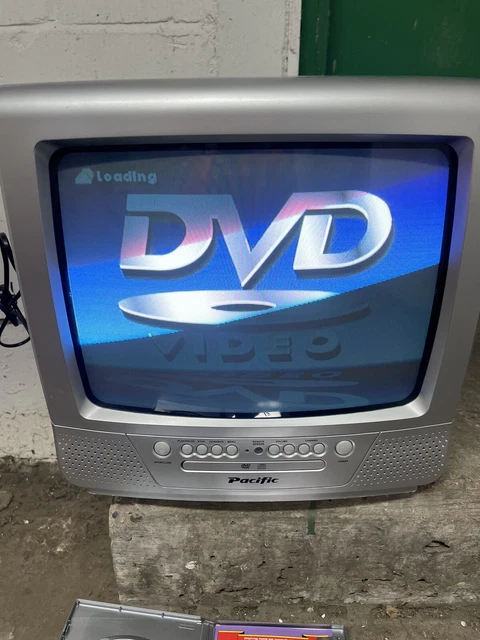 SILVER 14& INCH CRT Cube TV TELEVISION- Retro Gaming Monitor - DVD £59. ...