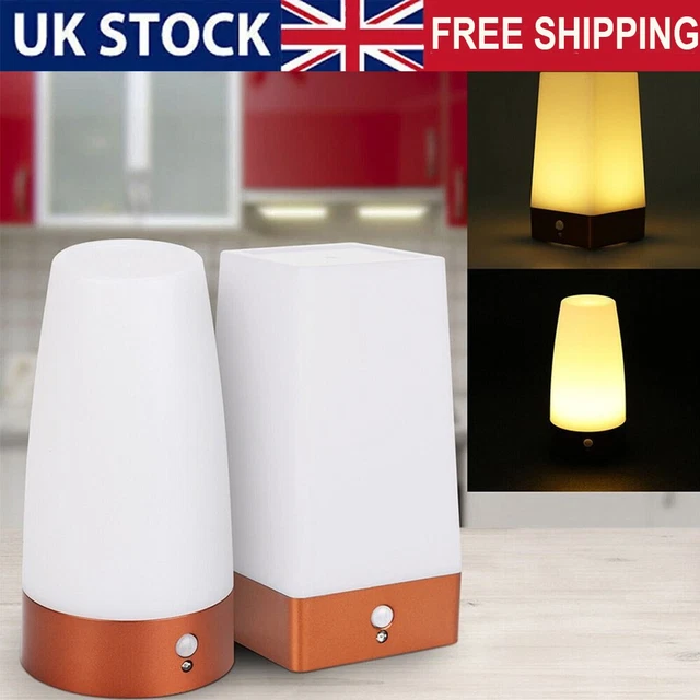 WIRELESS PIR MOTION Sensor Lamp Hallway Table LED Night Light Battery ...