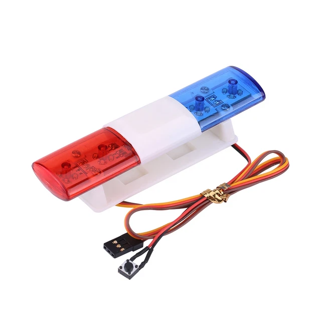 LED RED & Blue Warning Flashing Lights For Remote Control Car Model RC ...