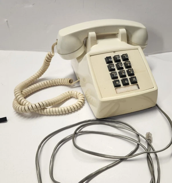 VINTAGE PUSH BUTTON beige TELEPHONE Canada keypad - untested $14.40 ...