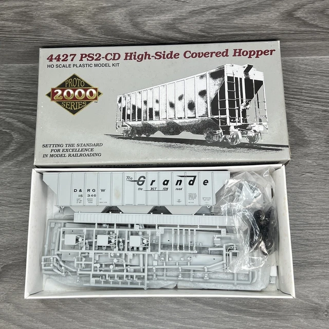 HO SCALE PROTO 2000 4427 PS2-CD High Side Covered Hopper DRGW 15346 ...