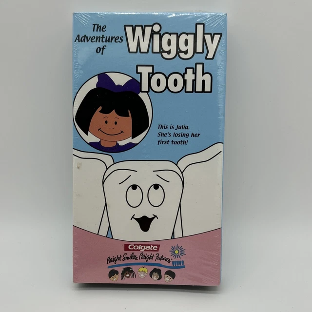 THE ADVENTURES OF Wiggly Tooth Sealed VHS Video Colgate 1991 Cartoon ...