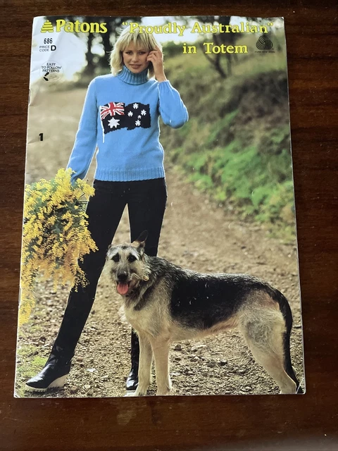 VINTAGE PATONS KNITTING Pattern Book 686 Proudly Australian in Totem $8 ...