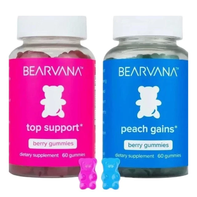 BEARVANA BUM & Breast Gummies Bundle for Women- Workout Enhancement ...