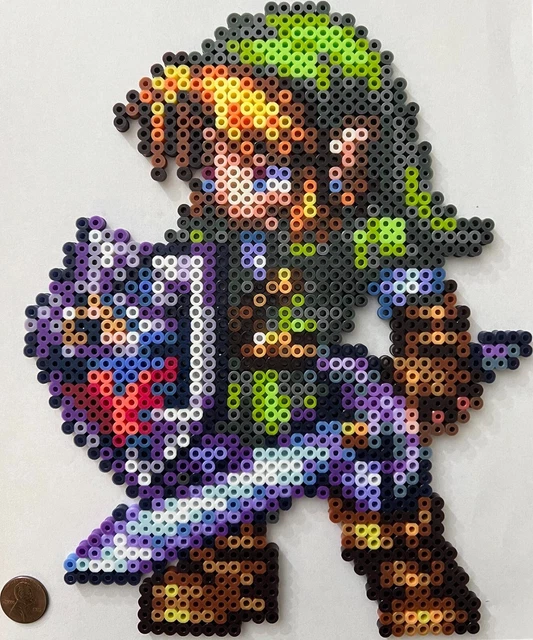 LINK BEAD SPRITE Perler Artkal Pixel Art Retro Legend of Zelda Hero ...