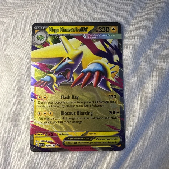 MEGA MANECTRIC EX Pokemon TCG Mega Evolution Double Rare 050/132 NM/M ...