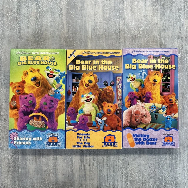 BEAR IN THE Big Blue House VHS Vol 2 + Visiting Doctor Sharing With ...