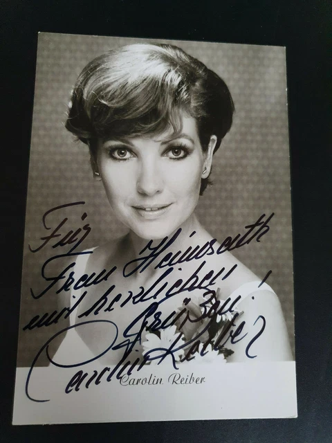 CAROLIN REIBER SIGNIERT TV Original Karte Unterschrift Autogramm ...