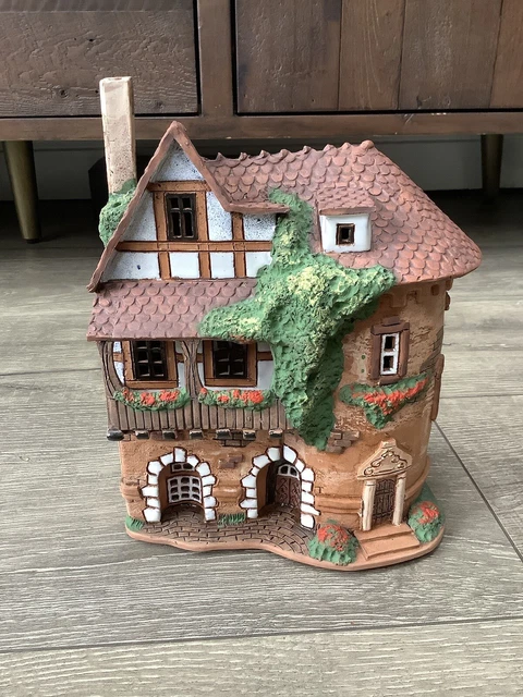 HANDARBEIT LITHAUEN, HANDMADE Lithuanian Clay House Tea Light Holder ...