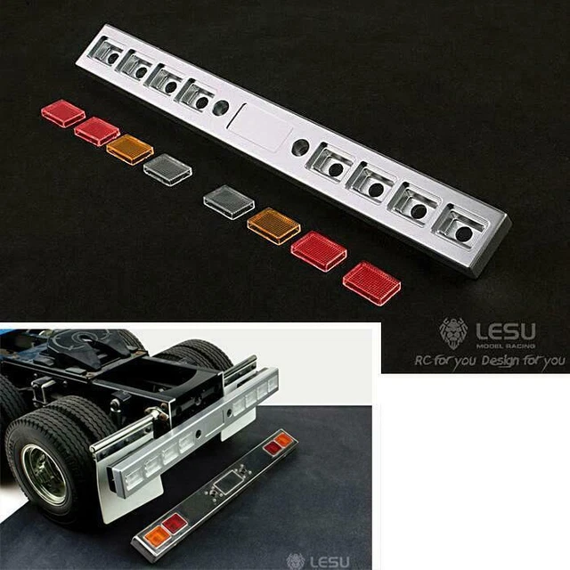 LESU METAL REAR Bumper Taillight Base for Tamiya RC 1/14 Trailer Truck ...