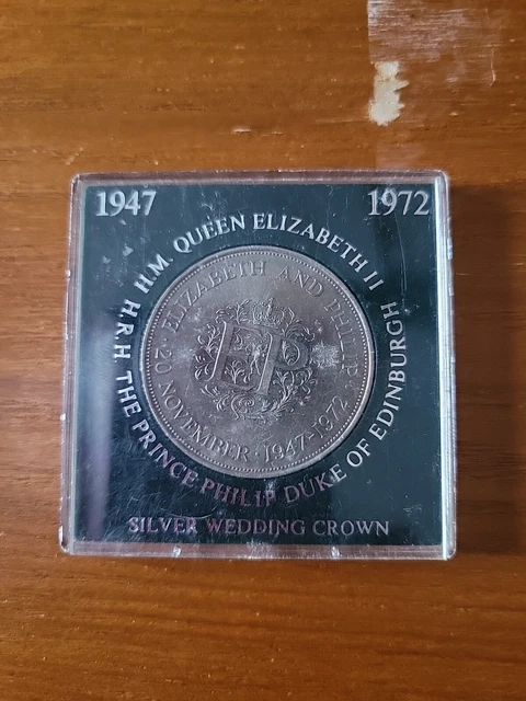 1947-1972 QUEEN ELIZABETH Ii And Prince Philip Silver Wedding Crown ...