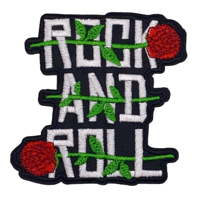 ROCK AND ROLL Patch Patch Ironing Painting Patches App Music Rock Music ...