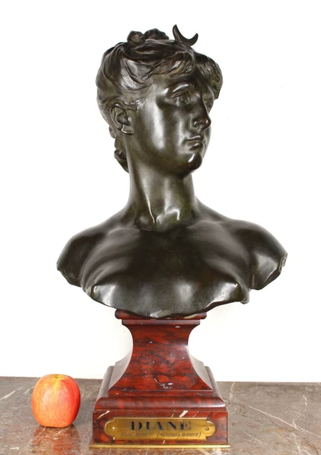 SCULPTURE BRONZE ANCIEN Diane Signe Mathurin Moreau Hors Concours ...
