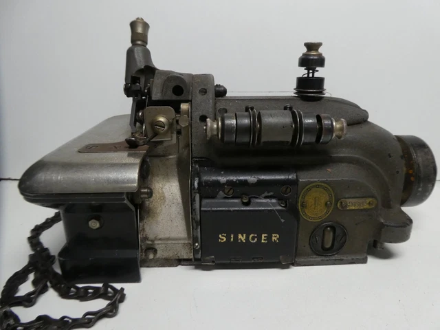VINTAGE INDUSTRIAL SINGER 246k Overlocker Sewing Machine £191.16 ...
