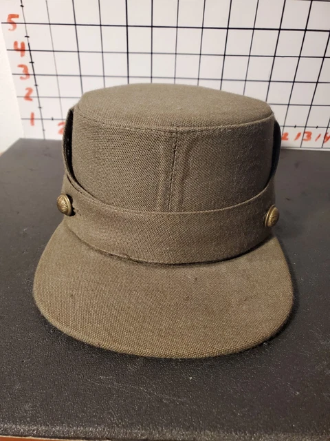 ARMY SPANISH MILITARY WWII Era Field Garrison Cap Hat M.Valle Talla 54 ...