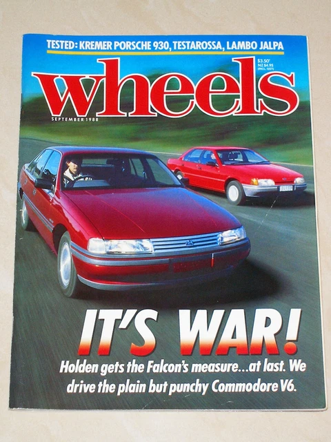 WHEELS MAGAZINE SEPTEMBER 1988 - VN Commodore - EA Falcon - Ferrari ...