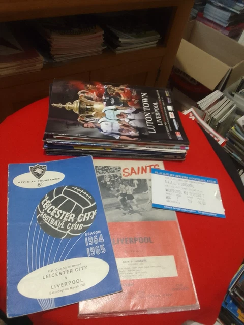 LIVERPOOL X 24 Away Football Programmes + 1 Ticket (Bulk Lot 2) All ...