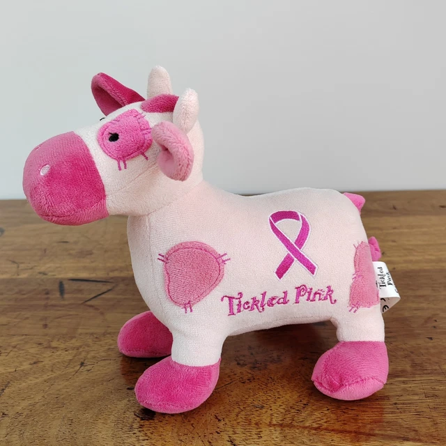 ASDA TICKLED PINK Breast Cancer Campaign Cow Plush Soft Toy Cuddle Crew ...