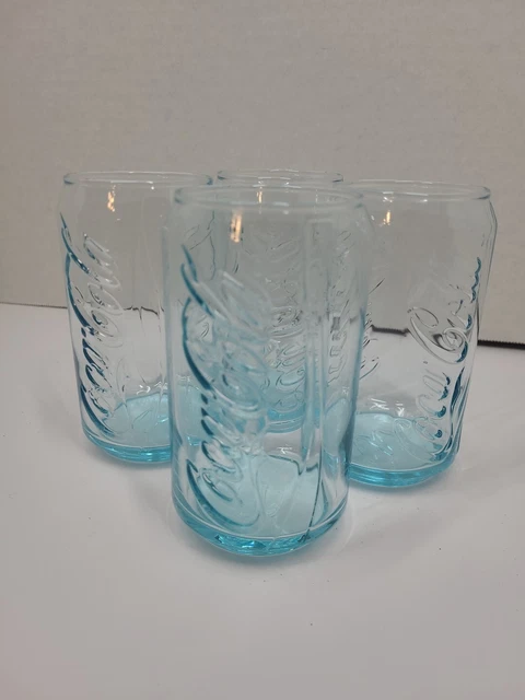 COCA-COLA GLASS LIGHT Blue In The Shape Of A Can Coke collectible £8.48 ...