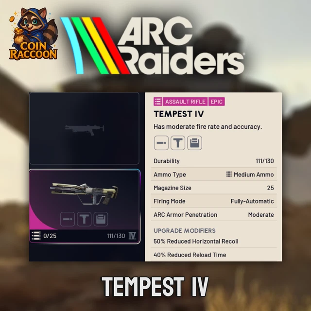 ARC RAIDERS 💫 Weapon: TEMPEST IV 💫 Schnell und Sicher 💫 24/7 💫 Günstig EUR 7,00 - PicClick DE