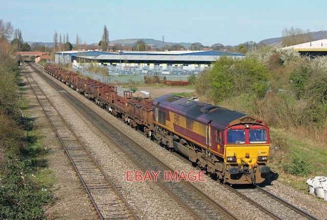 PHOTO CLASS 66 Loco No 66107 Alstone Bridge Railway Line At Alstone ...