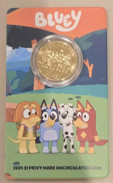 2024 BLUEY $1 Privy Mark Coin in Card – Bluey and Friends $31.90 ...