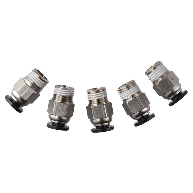 MALE STRAIGHT PTFE Tube Push PC4-M10 Pneumatic Connector For V6 Bowden ...