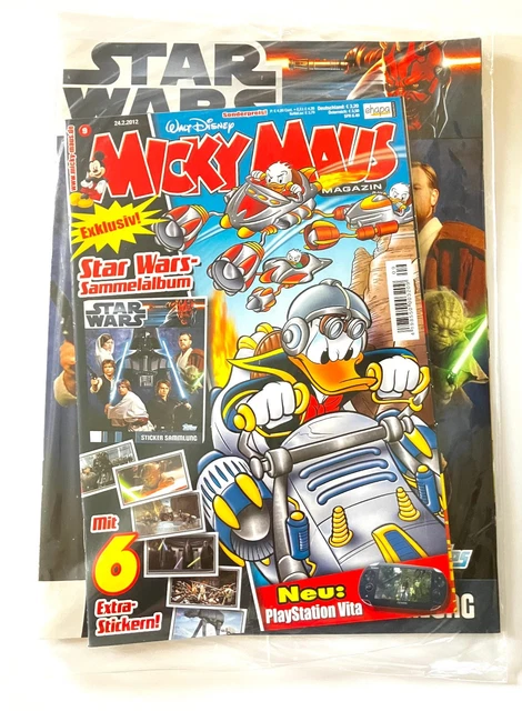 DISNEY MICKY MAUS Heft 9/2012 mit STAR WARS Sammelalbum & 6 Stickern ...