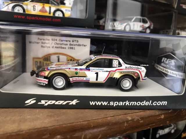 1/43 PORSCHE 924 carrera gts Rohrl Antibes 1981 #1 spark wrc rallye ...