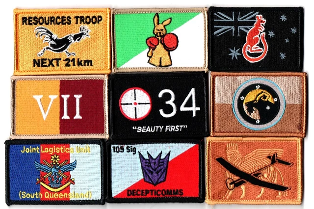 9 DIFFERENT ORIGINAL Australian Army Shoulder Patches . Lot 211 $20.00 ...