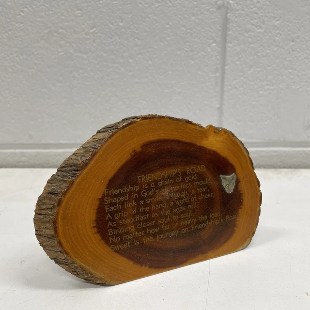 VINTAGE RETRO MULGA Wood Timber Souvenir Australia Tasmania Poem Poetry ...