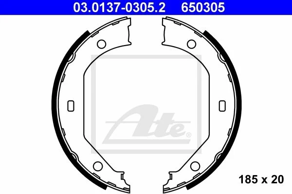 HANDBRAKE PARKING BRAKE Shoe Set Kit Rear Ate 030137-03052 For Bmw 3,4 ...