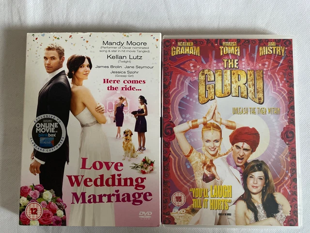 LOVE WEDDING MARRIAGE DVD & The Guru DVD - Mandy Moore DVD Bundle ...