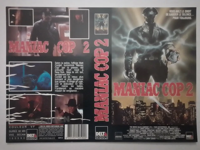 JAQUETTE VHS (SEUL) Delta Video Maniac Cop 2 EUR 4,00 - PicClick FR