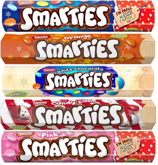 NESTLE SMARTIES TUBES Orange White Original Candy cane Sweets Chocolate ...