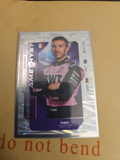 2025 TOPPS TURBO Attax Formula 1 Pierre Gasly Amethyst Limited Edition ...