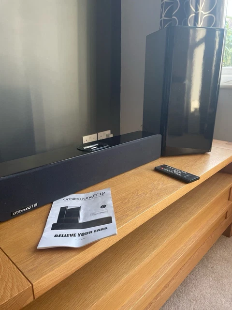 ORBITSOUND T12 TV Soundbar And Subwoofer System and remote. Great ...