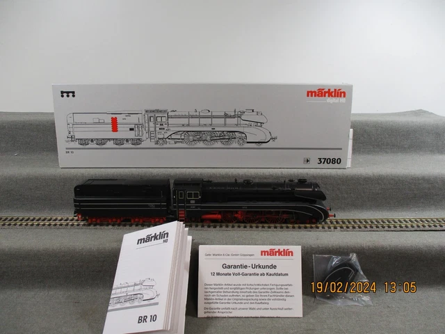 MÄRKLIN SPUR H0 37080 Schnellzug-Dampflok der DB BR 10 001 Digital MM in OVP 2 EUR 179,90 ...
