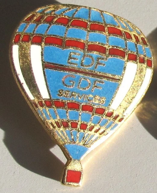 PIN'S MONTGOLFIERES EDF- GDF SERVICES Ballon Signé Euroclimat Vintage ...