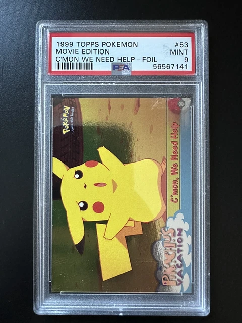 POKEMON TOPPS 1999 Movie Edition Pikachu Charizard Card #53 PSA 9 MINT EUR 20,50 - PicClick IT