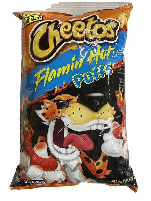 New Cheetos Flamin Hot Puffs Cheese Flavored Snack 8 Oz Bag Chips Buy