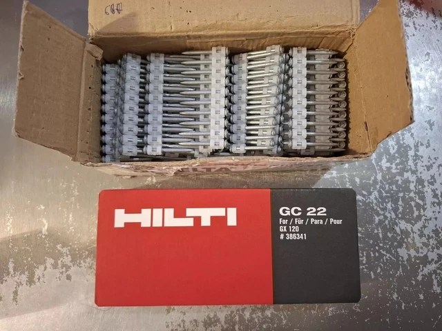 GAZ HILTI GC22+600 Clous ORIGINAL HILTI 38mm pour Cloueur HILTI GX 120 EUR 88,00 - PicClick FR