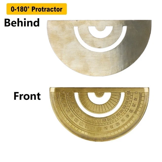 PROTRACTEUR EN LAITON m tallique pratique cuivre pour cole de bureau et ...