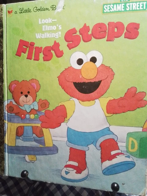 SESAME STREET LOOK - ELMO'S WALKING FIRST STEPS Little Golden Book 1998 ...