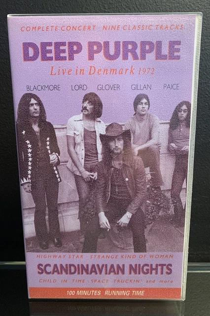 DEEP PURPLE VHS Scandanavian Nights Live In Denmark 1972 UNTESTED NOT ...