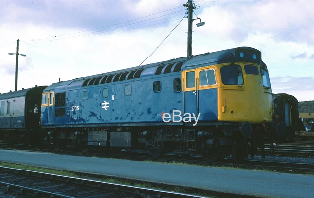 ORIGINAL 35MM SLIDE BR CLASS 27 27059 STRANRAER TOWN YARD 1983 INCL ...