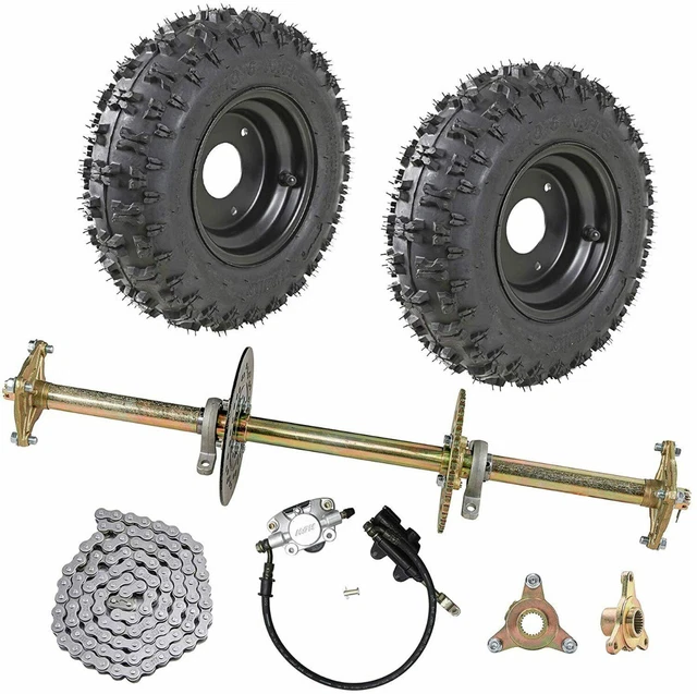 810MM DRIFT TRIKE Go Kart Rear Axle Kit 6" Wheels Hubs Brake Assembly ...