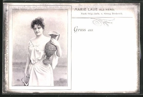 ATTRICE MARIE LAUE in tunica con brocca in mano, cartolina EUR 2,00 ...